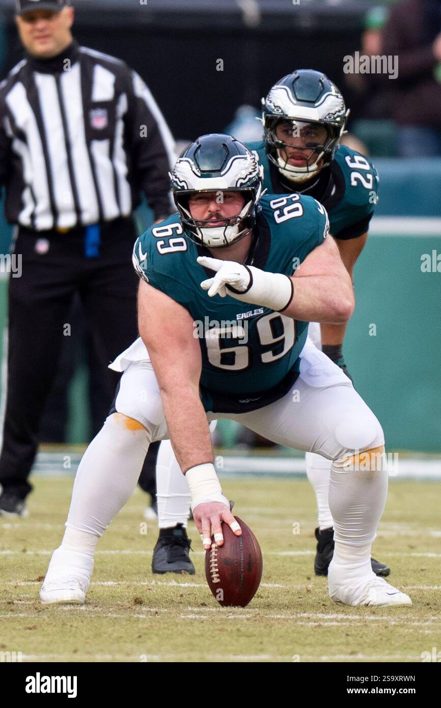Philadelphia Eagles center Landon Dickerson (69) in action during the ...