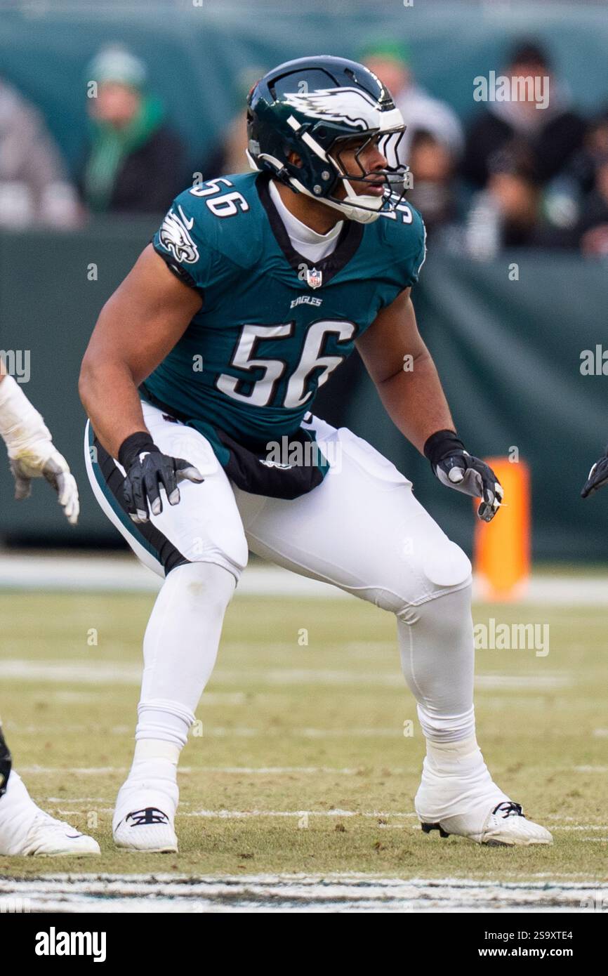 Philadelphia Eagles offensive lineman Tyler Steen (56) in action during ...
