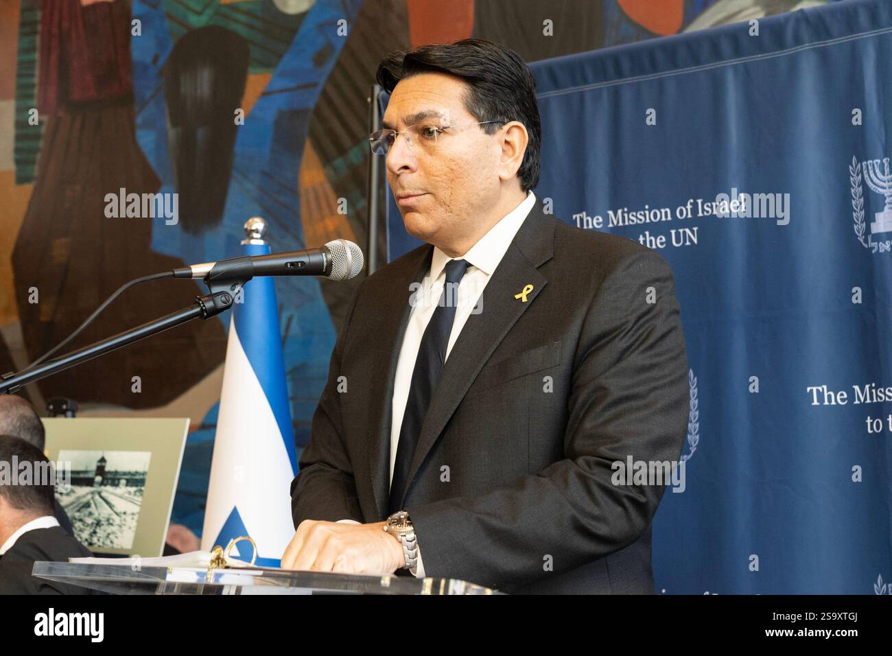 New York, NY, 27 January 2025: Ambassador Danny Danon of Israel speaks ...