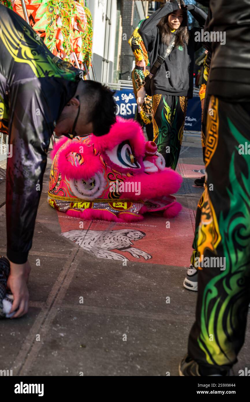 Seattle, USA. 26th Jan 2025. Pike street Chinese Lunar New Year Lion ...