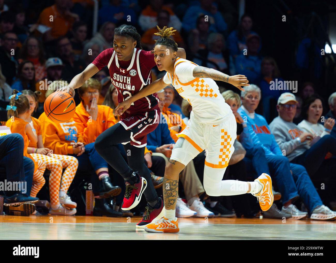 January 27, 2025: MiLaysia Fulwiley (12) of the South Carolina ...