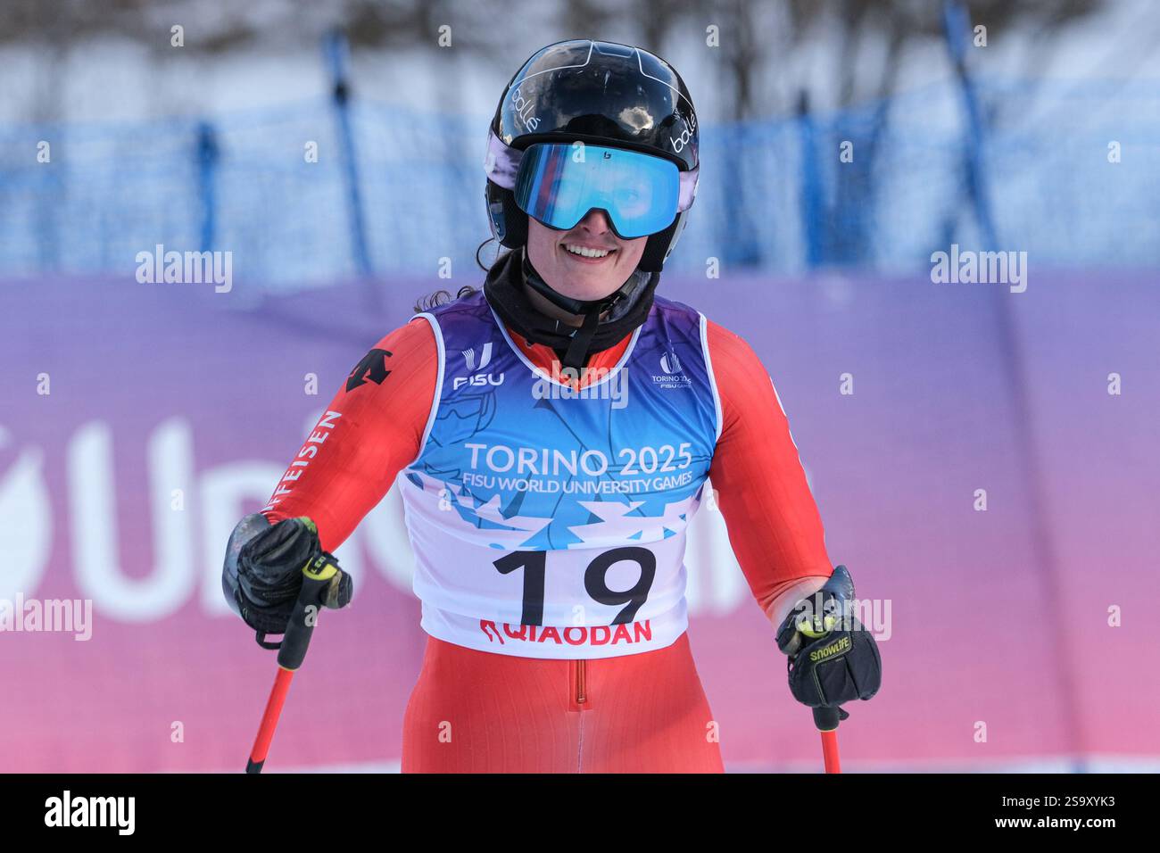 Bardonecchia, Italy. 18th Jan, 2025. Elise Hitter of Switzerland seen ...