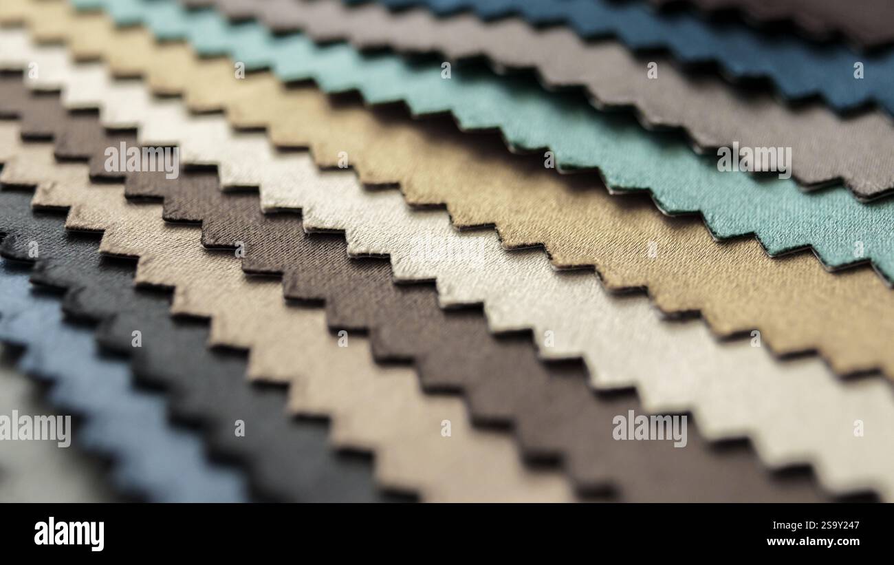 fabric color samples swatch book Stock Photo - Alamy