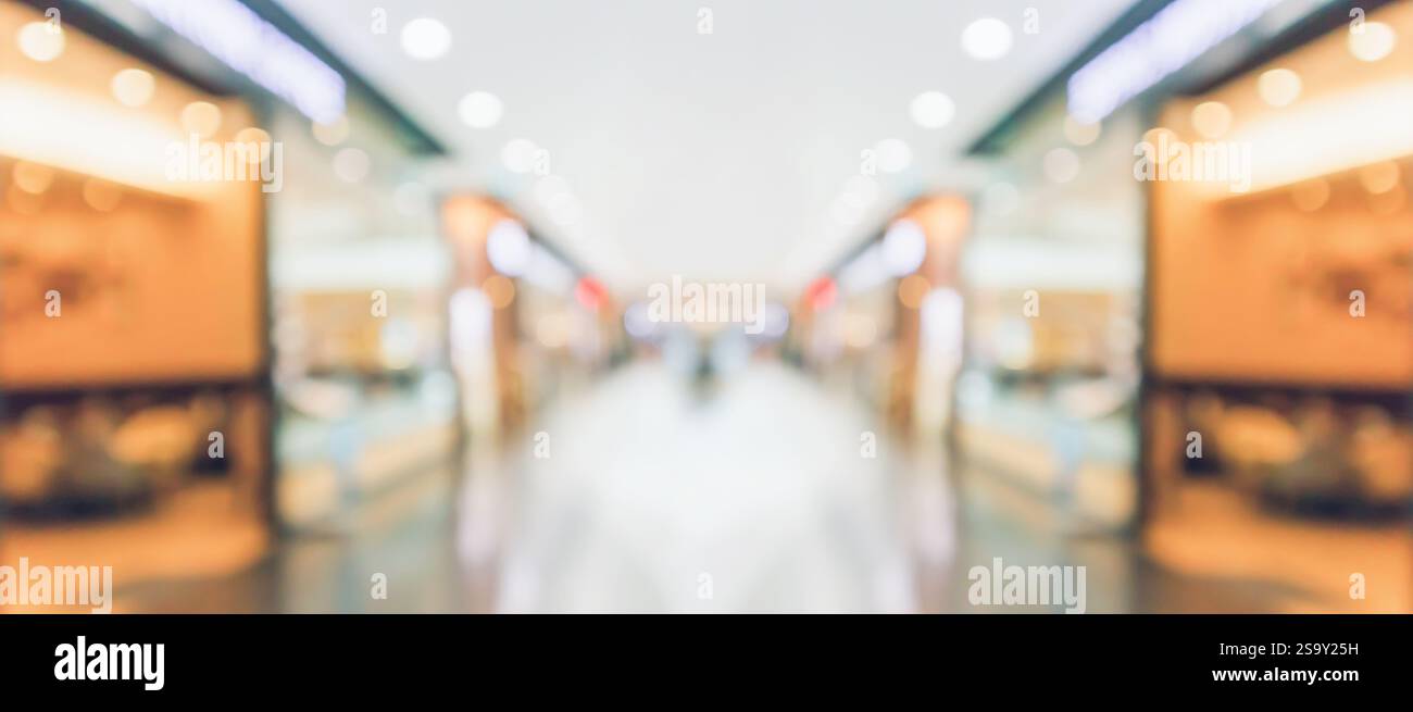 Abstract blur modern shopping mall interior background Stock Photo - Alamy
