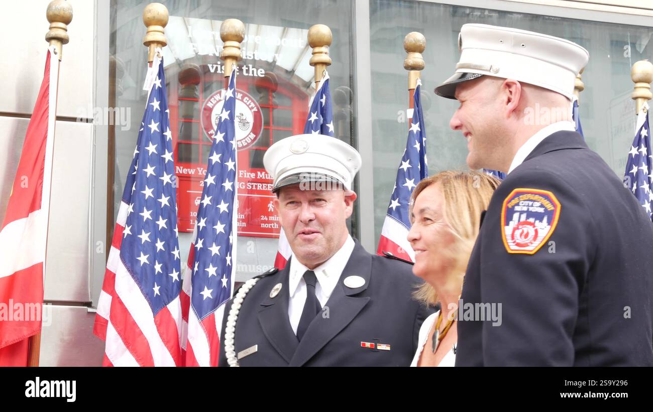 New York City, United States - 11 September 2023: Firefighters ...
