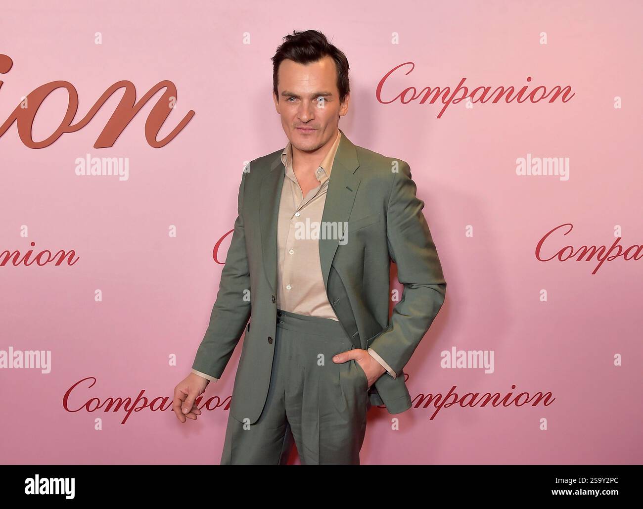 Hollywood, USA. 27th Jan, 2025. Rupert Friend arriving at Warner Bros ...