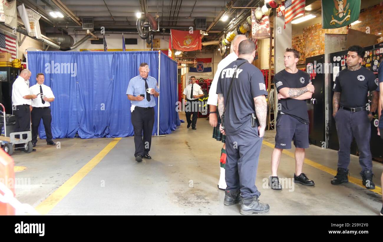 New York City, United States - 11 September 2023: Firefighters ...