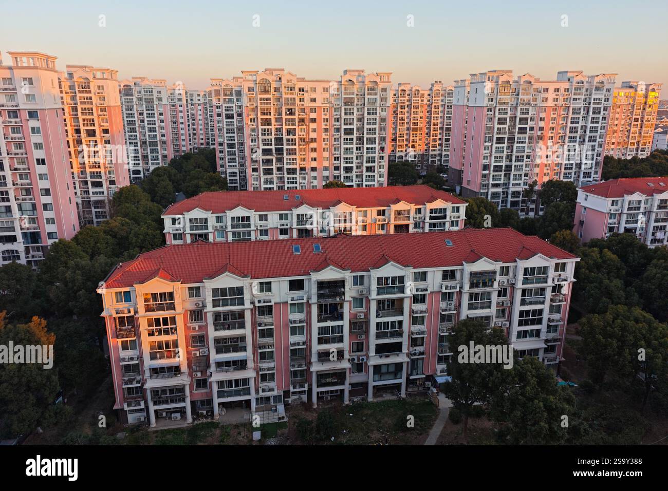 SHANGHAI, CHINA - JANUARY 28, 2025 - A view of buildings in Qianhuisan ...