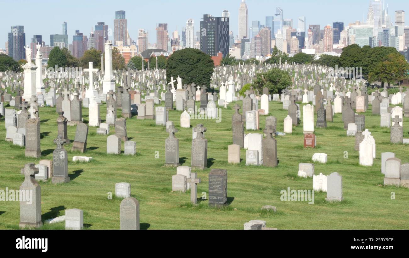 New York City, United States - 14 Sept 2023: Calvary cemetery in Queens ...