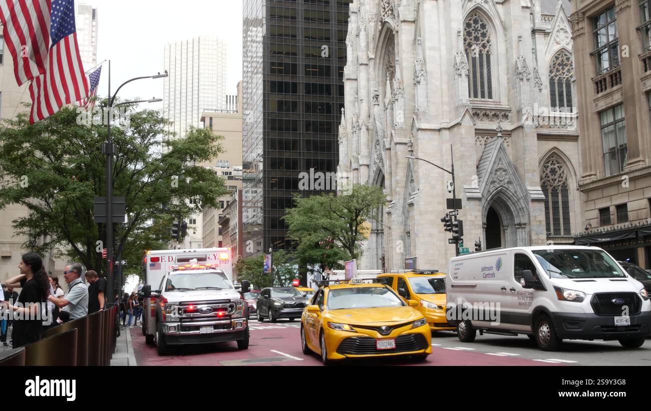 New York City, United States - 13 Sept 2023: NYFD Ambulance medical ...