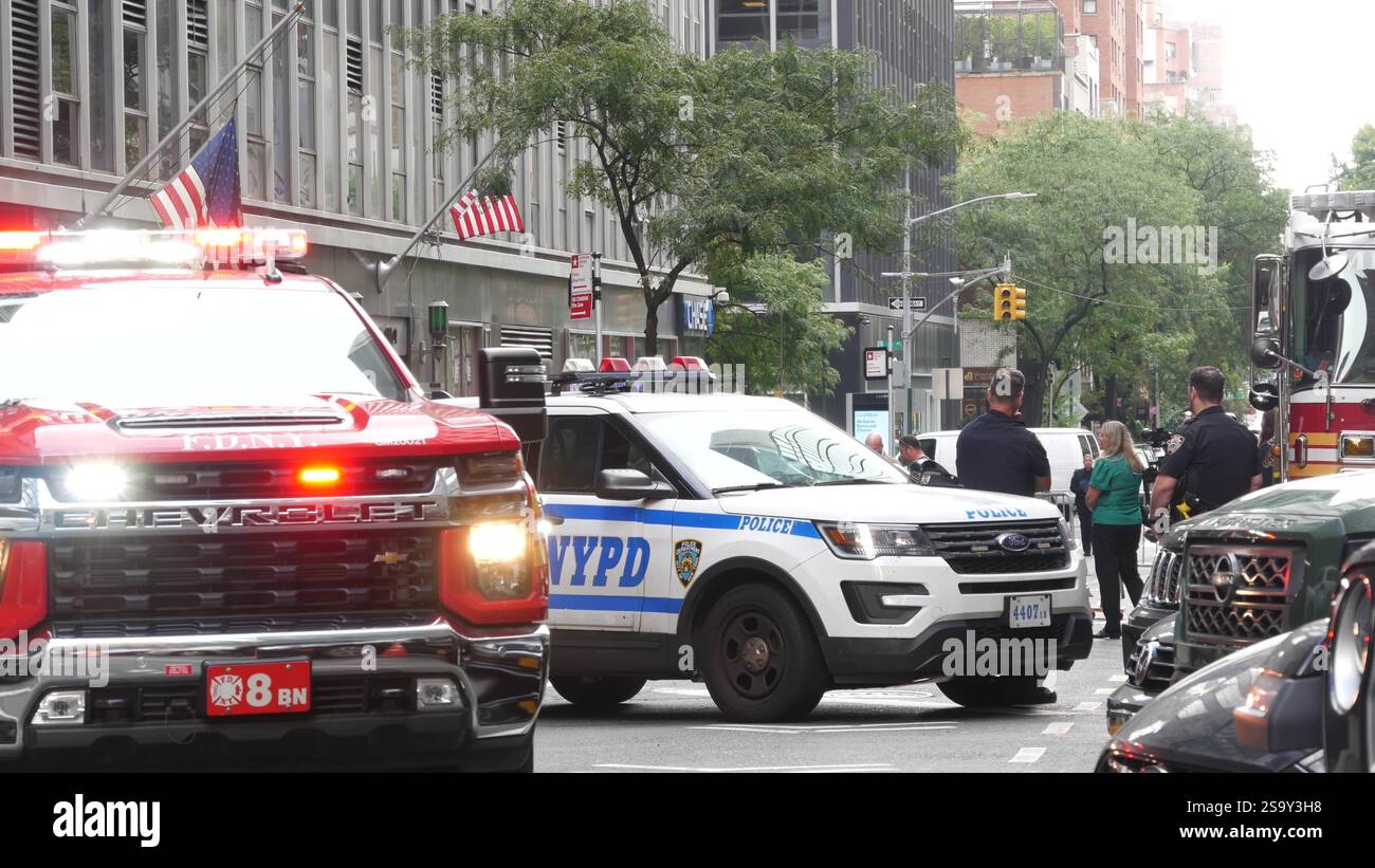 New York City, United States - 11 September 2023: Firefighters ...