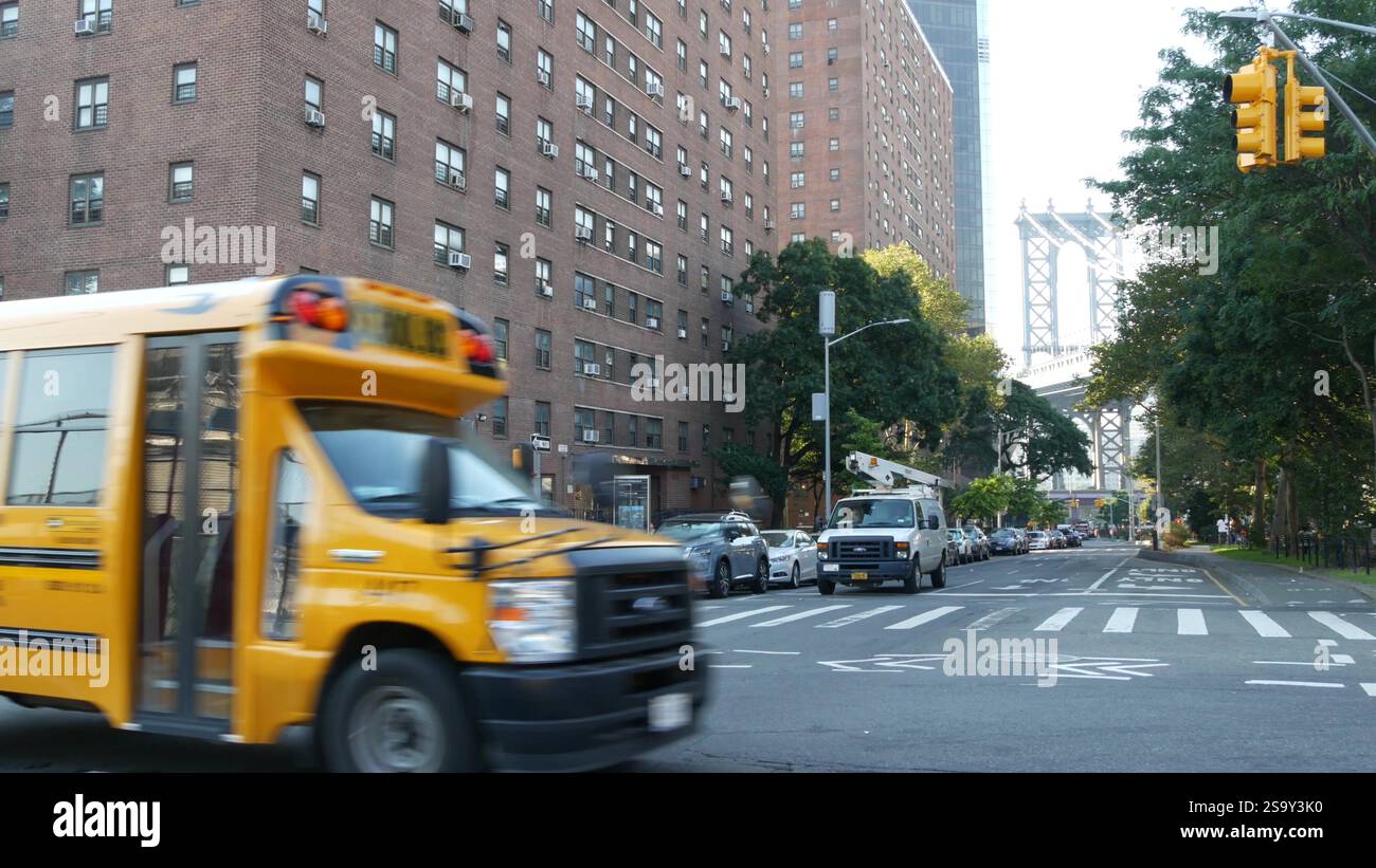 New York City, United States - 7 Sept 2023: Yellow School Bus ...