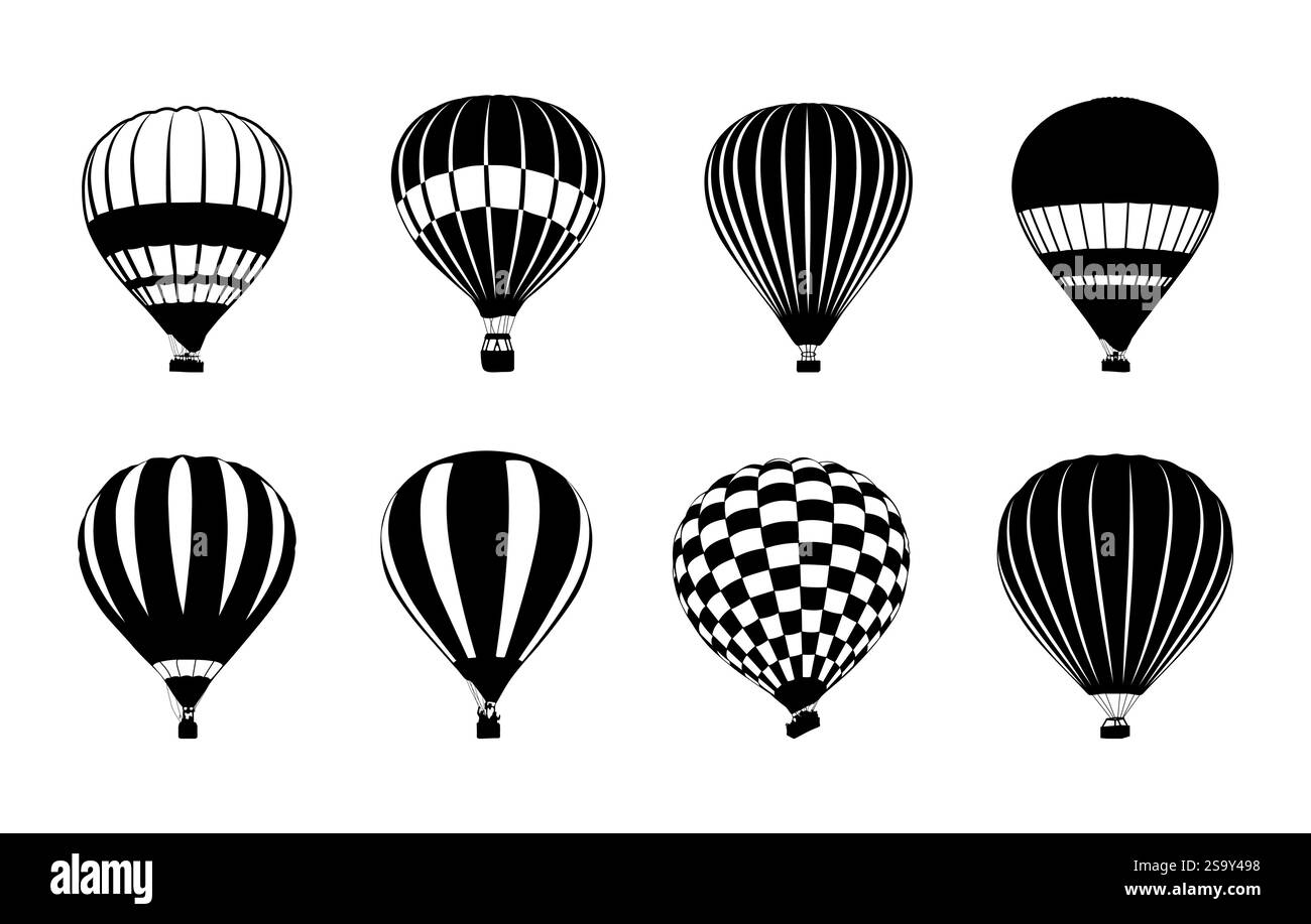 Hot air balloon silhouette, Hot air balloon vectors, Air balloon silhouette, Air balloon vectors ...