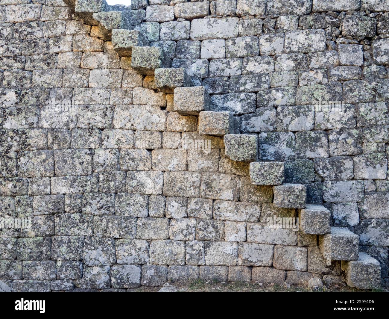 Stairs leading up to the Monsanto Castle (Castelo de Monsanto) in the ...