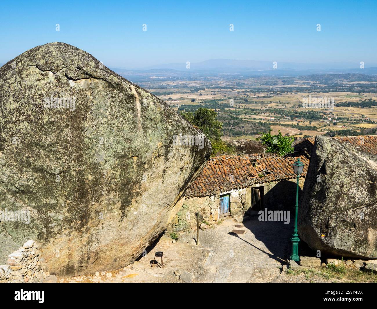 Ancient Portuguese village built on the side of a mountain between ...
