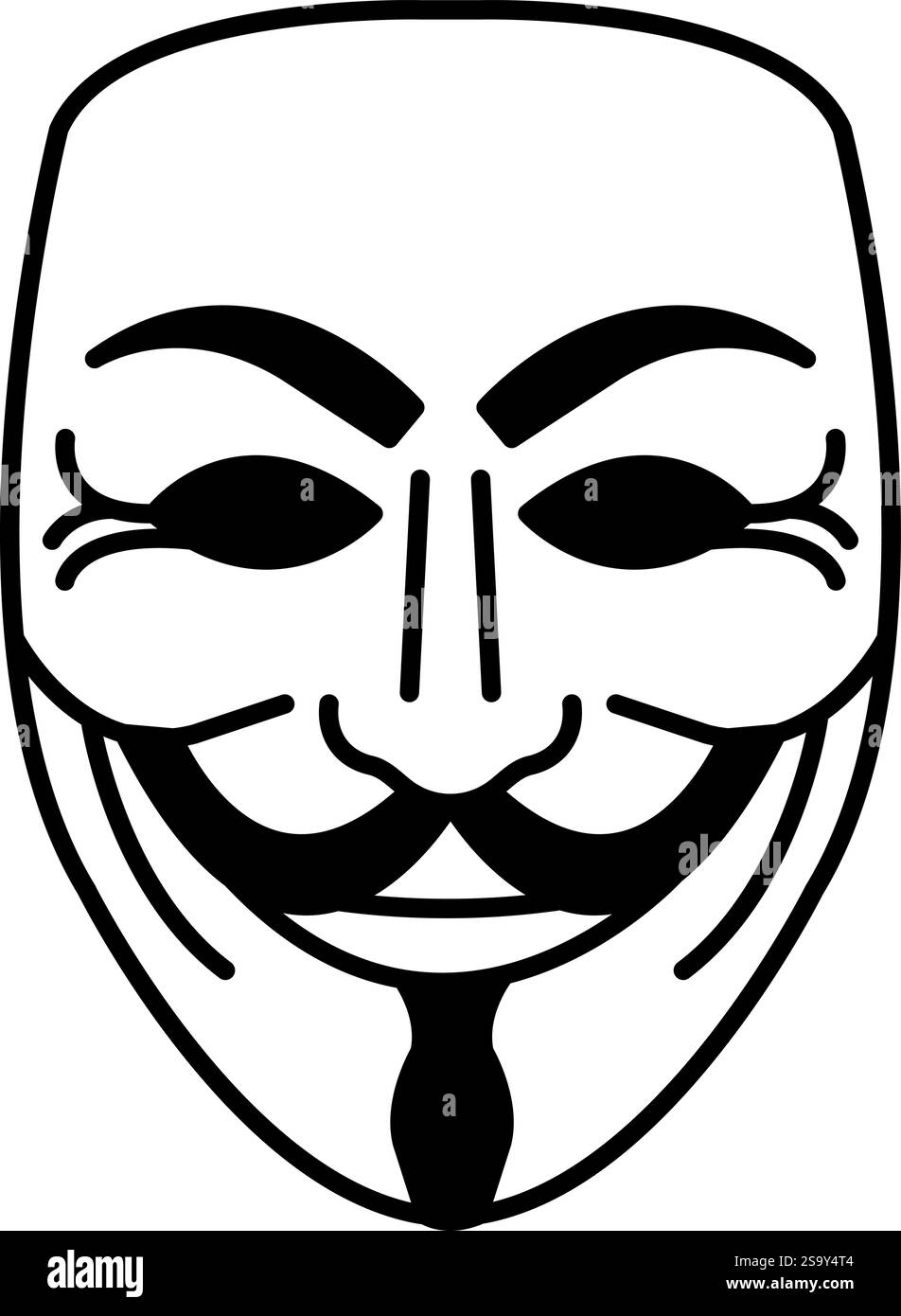 Man wearing an anonymous mask Stock Vector Images - Alamy