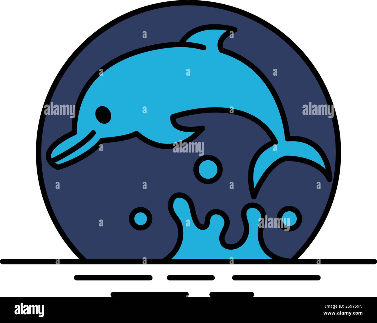 Bottle nose dolphin face Stock Vector Images - Alamy