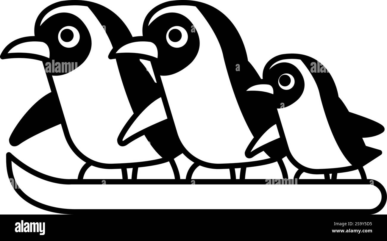 Walking penguins Stock Vector Images - Alamy