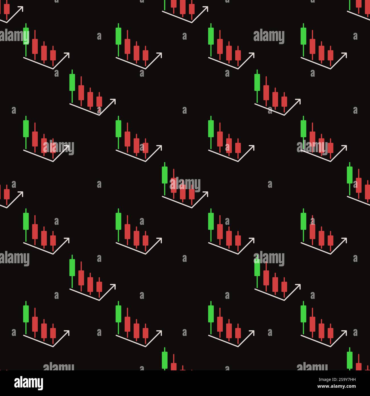 Candlestick Chart Element with Arrow vector Margin Trading concept ...