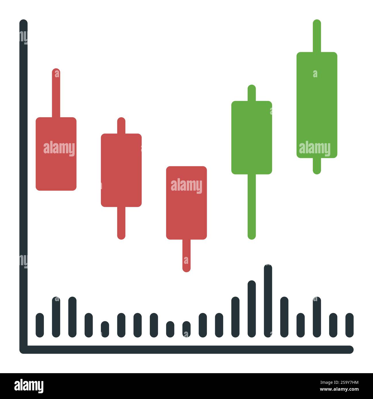 Candlestick Chart vector Professional Financial Trading concept icon or ...