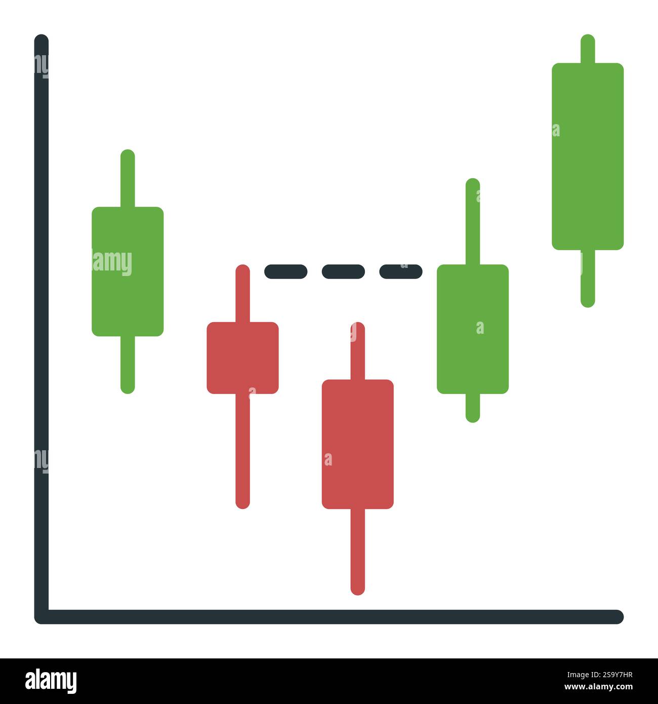 Candlestick Chart vector Stock Market Trading concept icon or sign ...