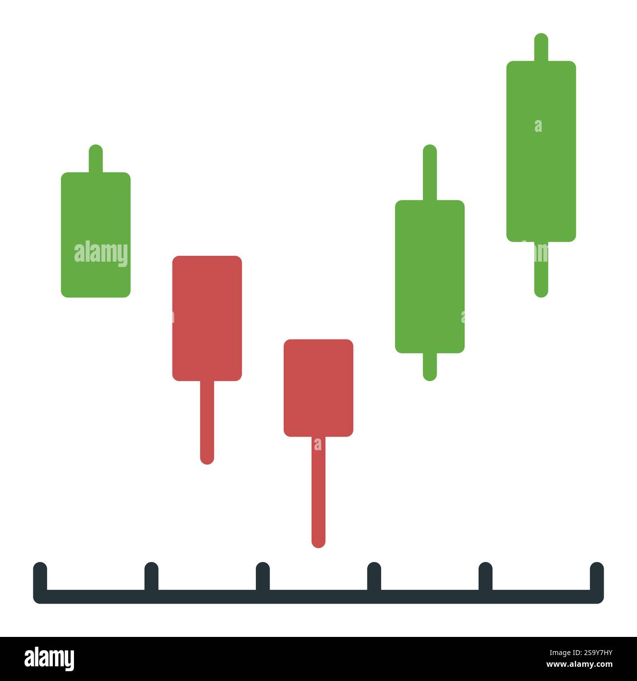 Candlestick Chart vector Crypto Trading and Price Action concept icon ...