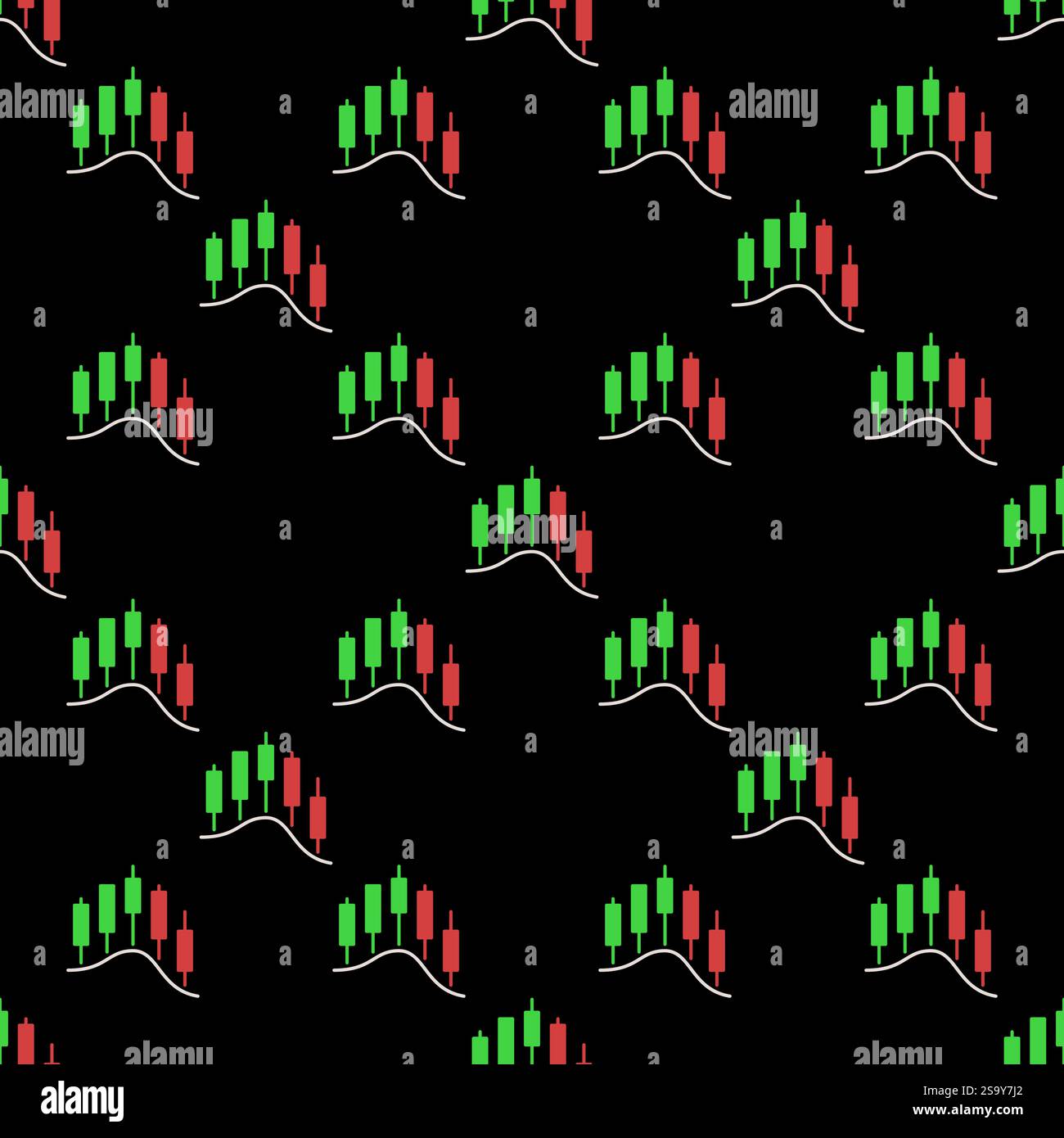 Candlestick Chart and Technical Analysis vector Trading concept colored ...