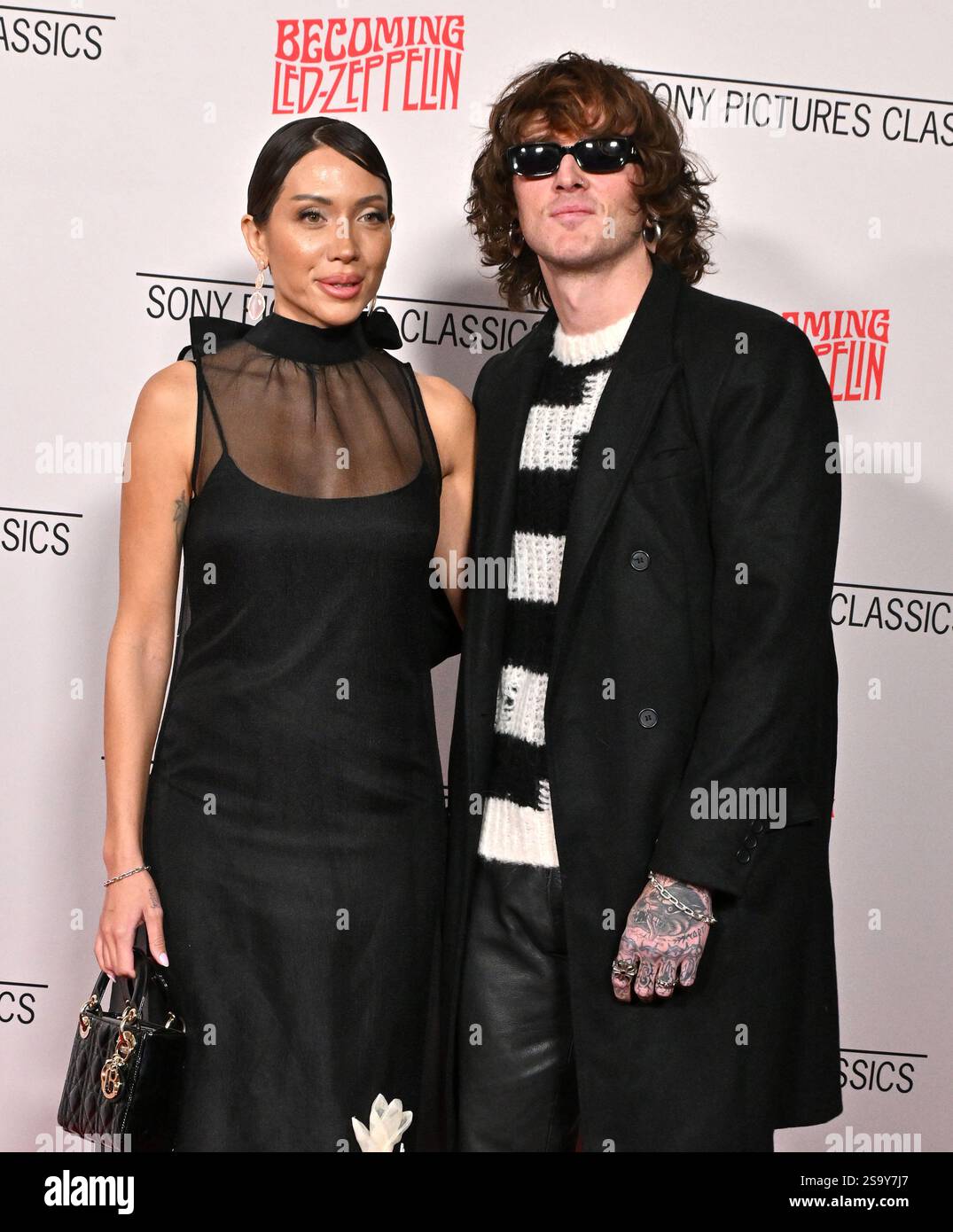 Jager Henry Bonham and Rosalie Jackson arriving to the Sony Pictures ...