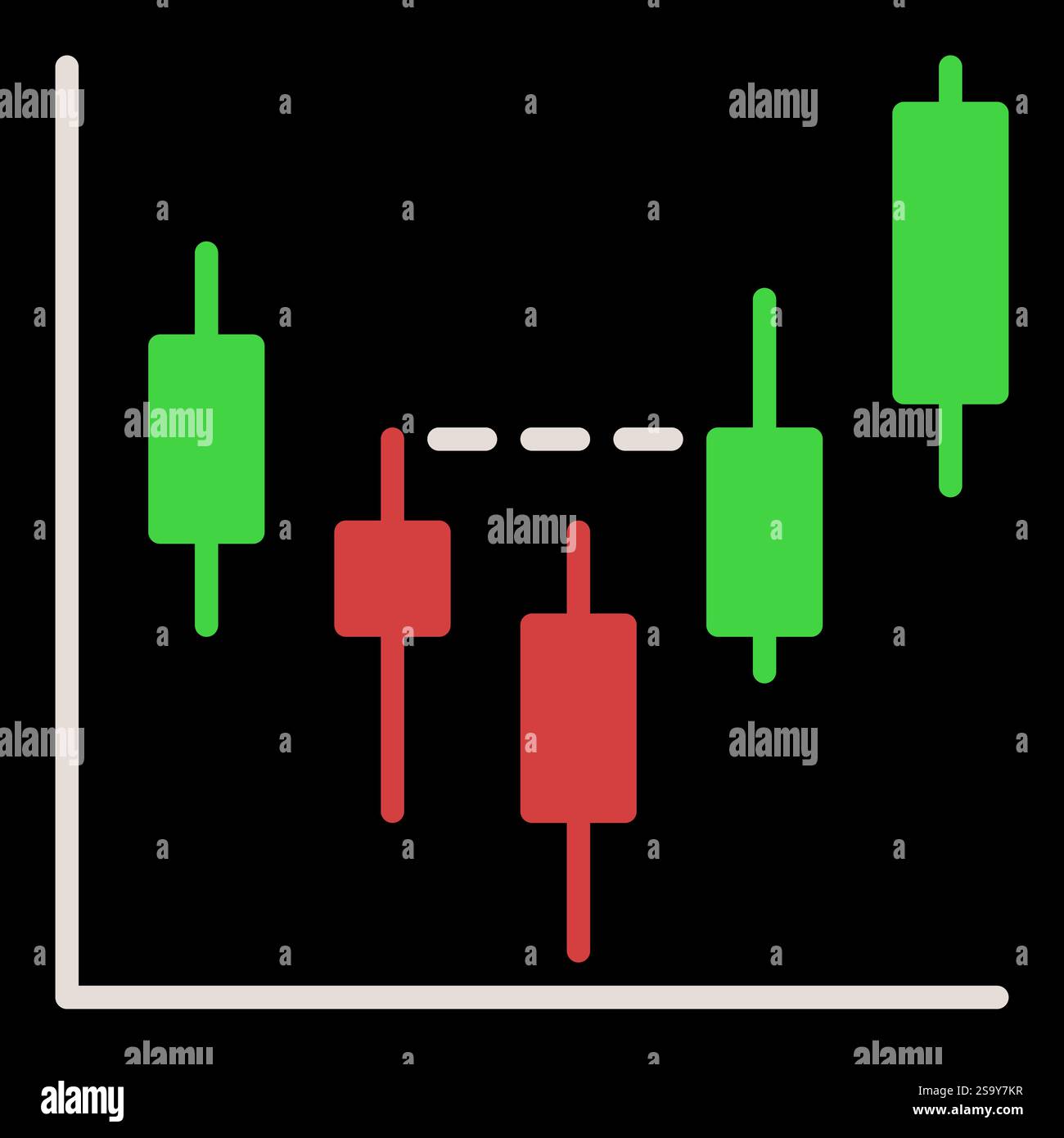 Candlestick Chart vector Crypto Trading concept colored icon or symbol ...