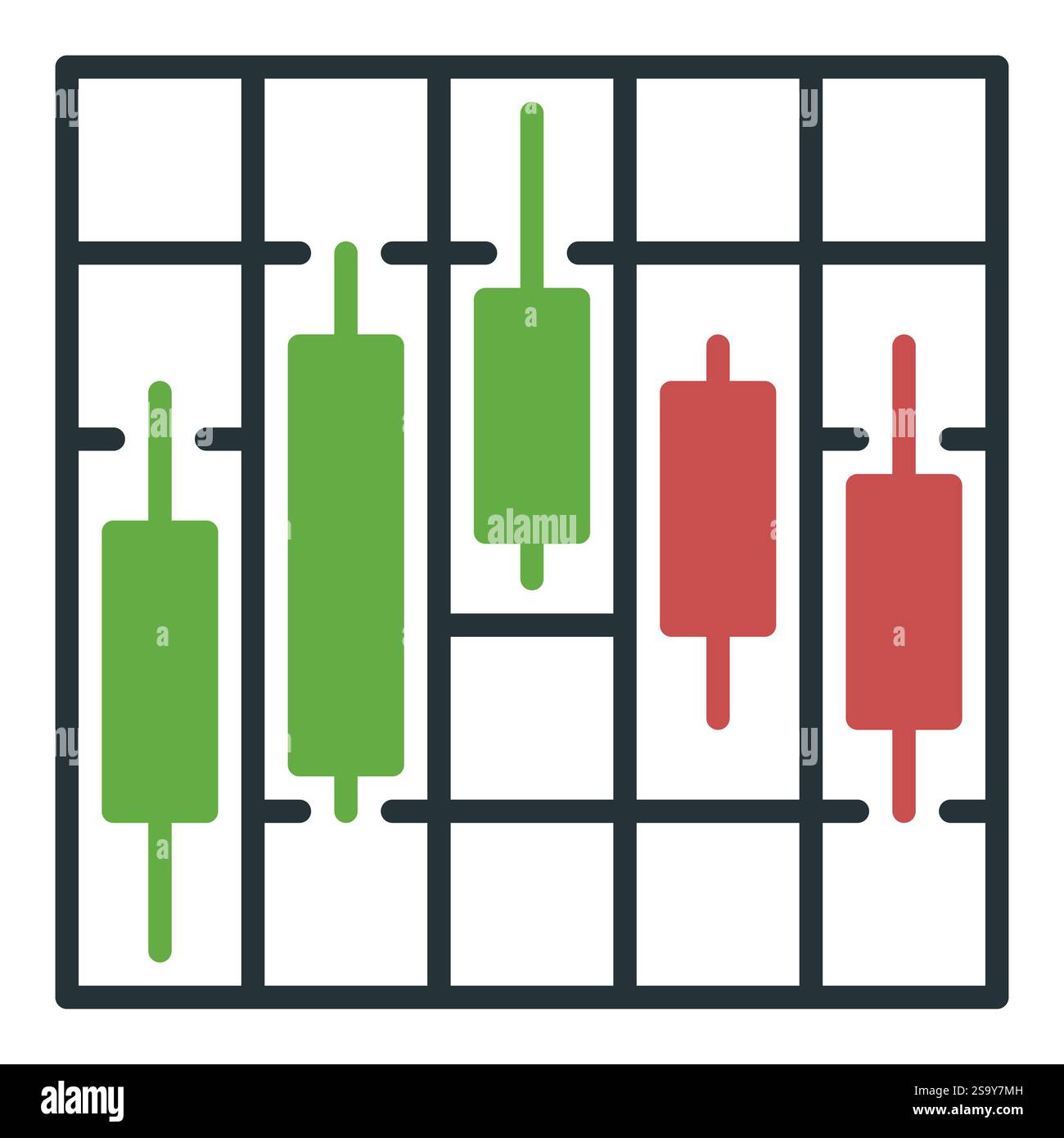 Stock Market Data Visualization vector Cryptocurrency Candlestick Chart concept icon or logo ...