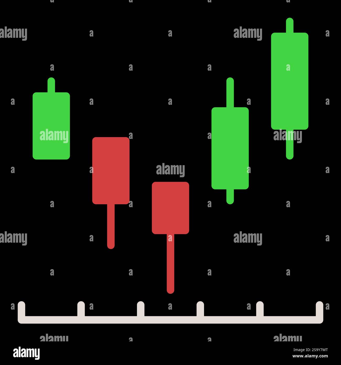 Red and Green Candlestick Chart vector Crypto Trading and Price Action ...