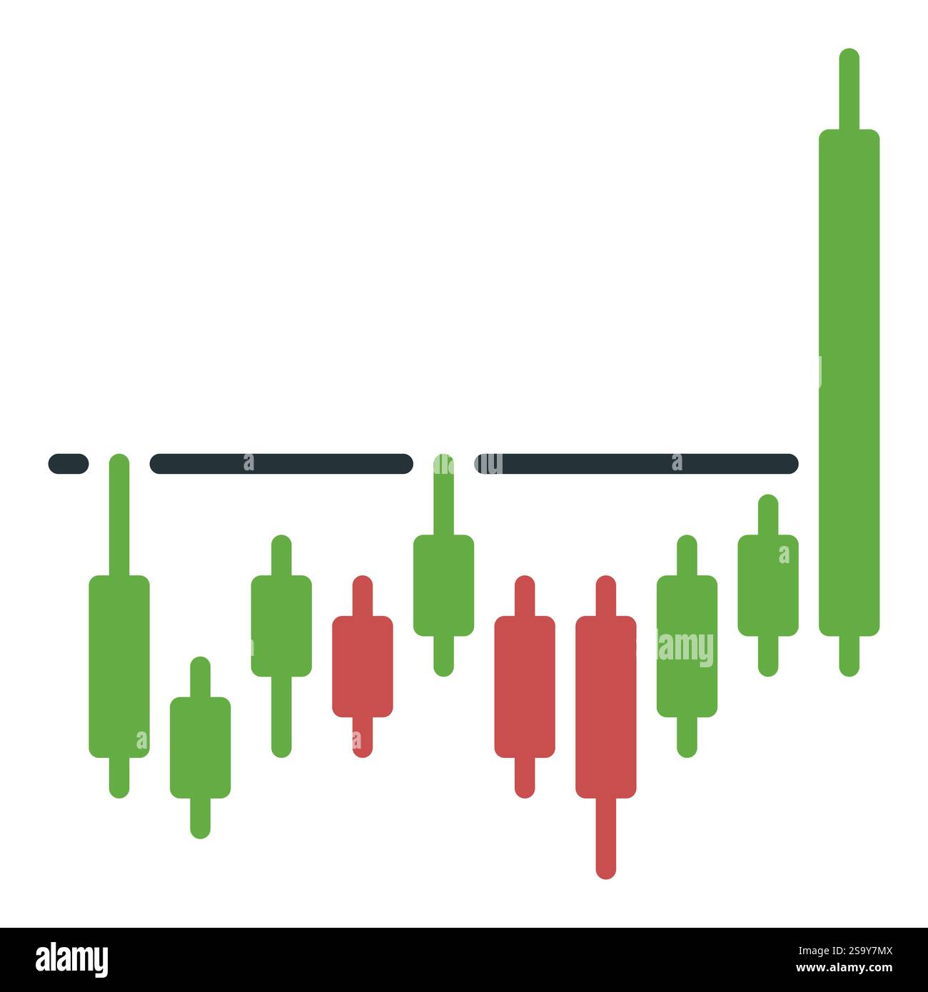 Range Breakout vector Candlestick Chart concept icon or symbol Stock ...