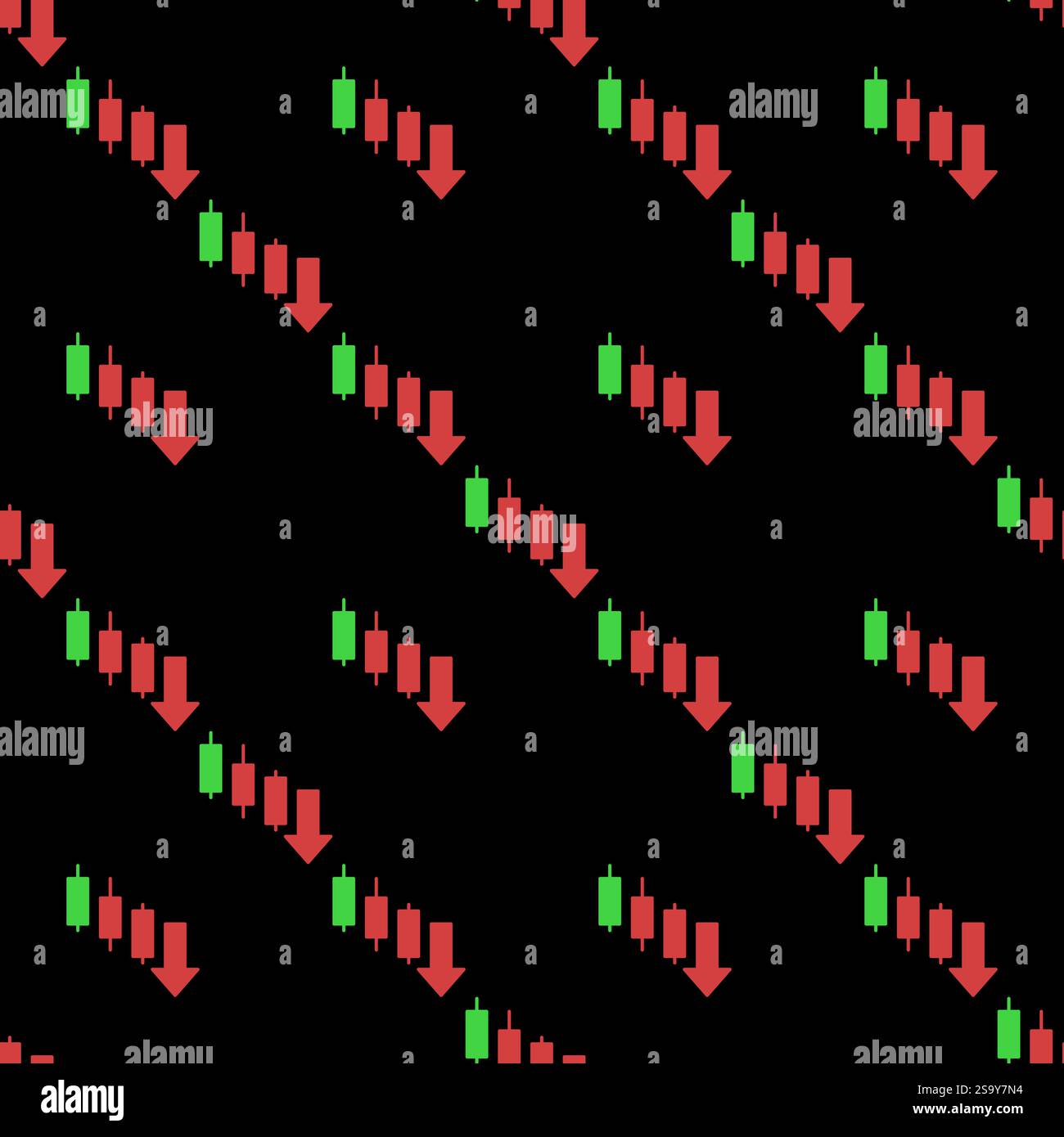 Downtrend Candlestick Pattern vector Cryptocurrency Analytics concept ...