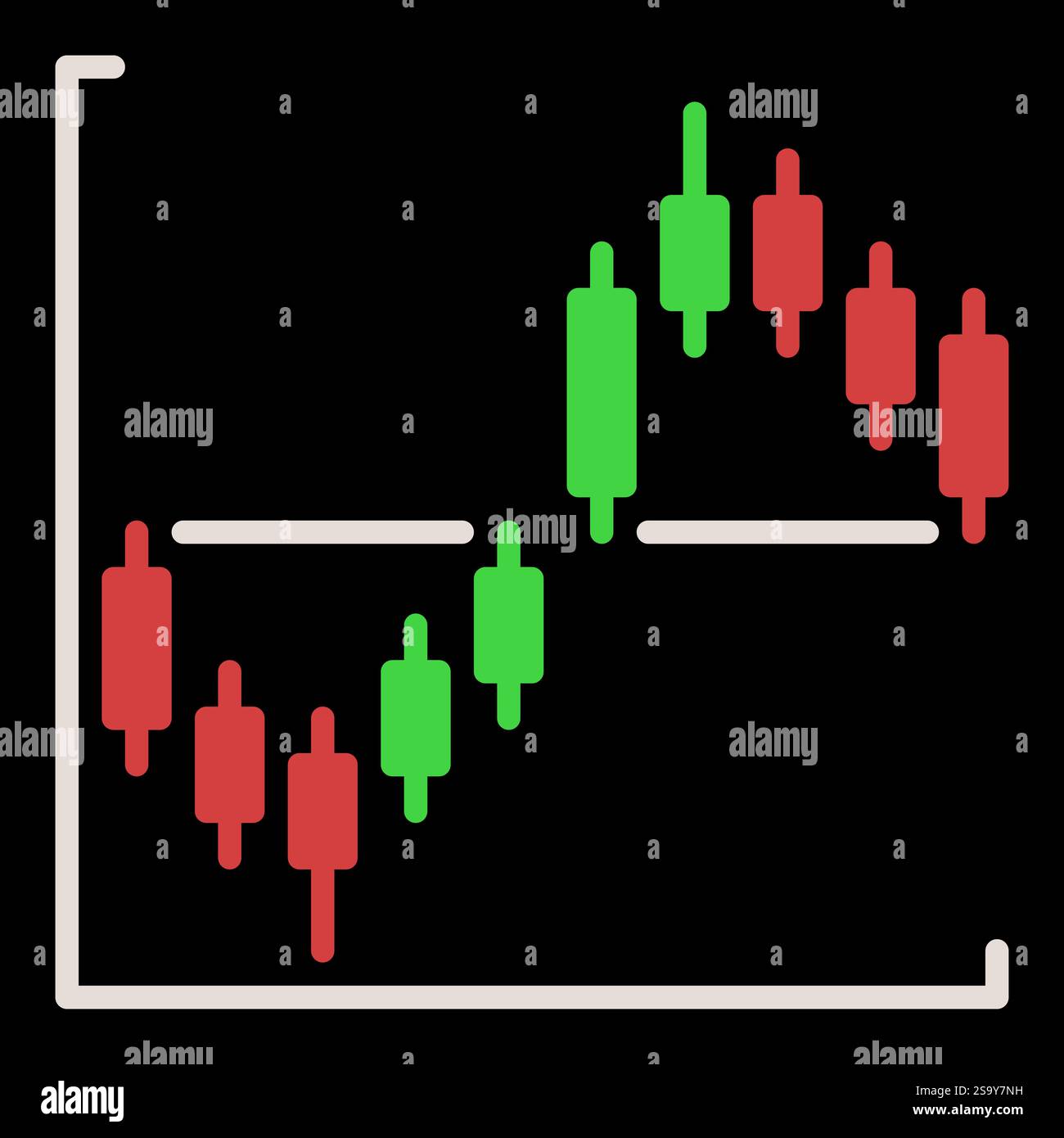 Level and Candlestick Chart vector Analytics concept colored icon or design element Stock Vector ...