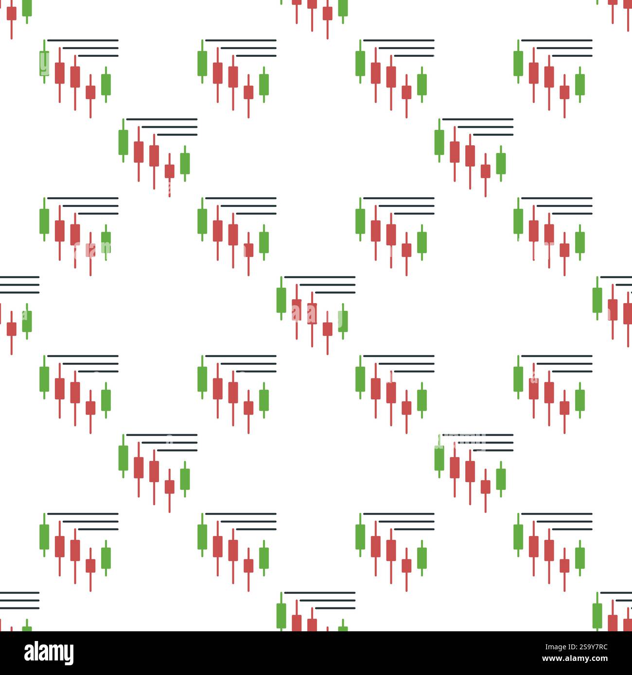Range Breakout vector Candlestick Chart concept seamless pattern Stock ...
