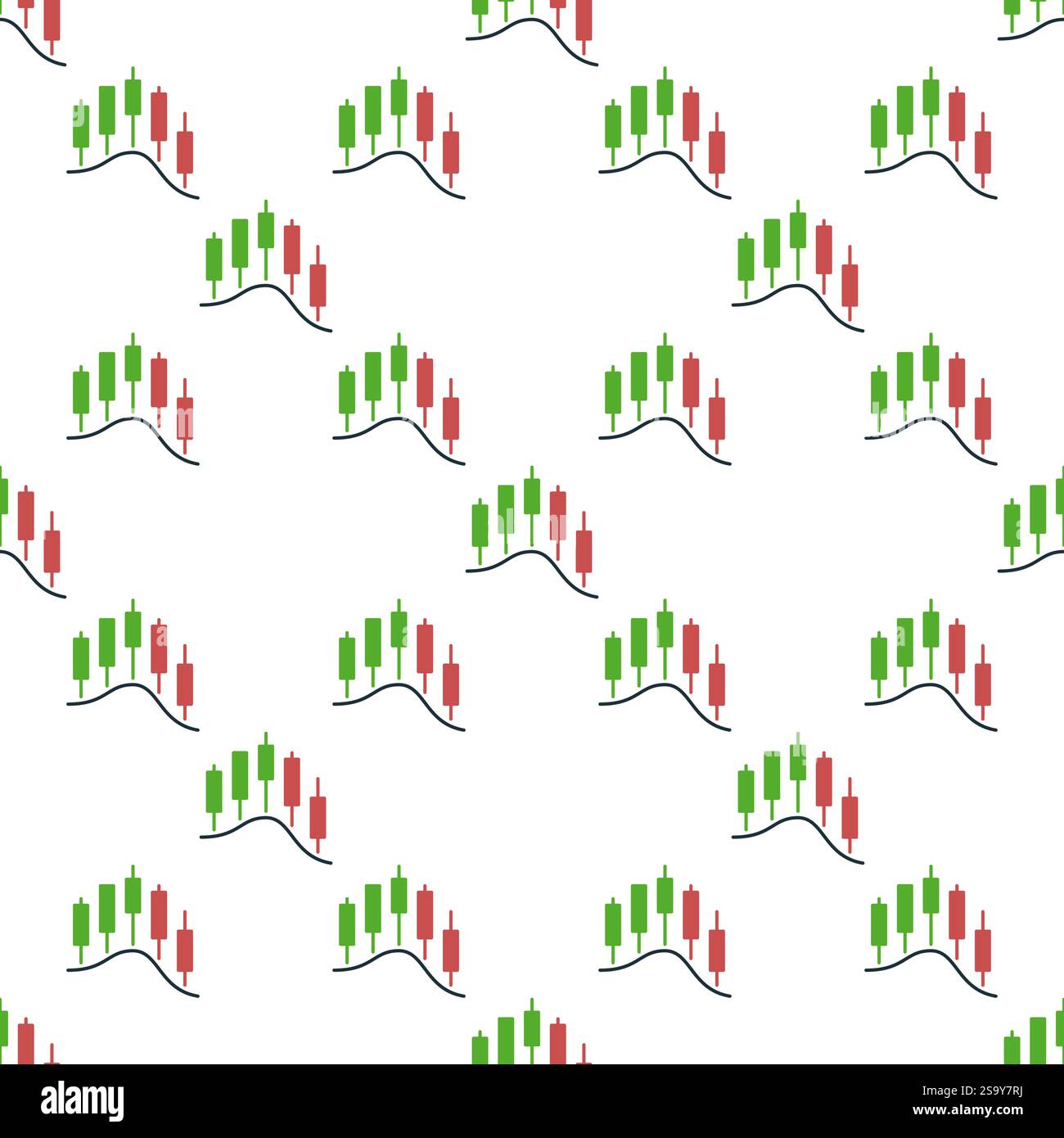 Technical Analysis Candlestick Chart vector Trading concept seamless ...