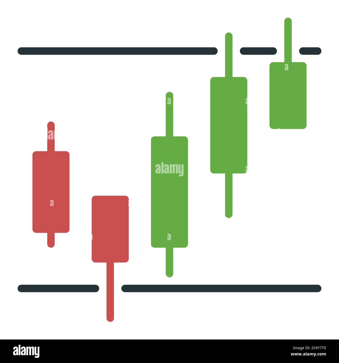 Stock Market Trading vector Candlestick Chart concept icon or symbol ...