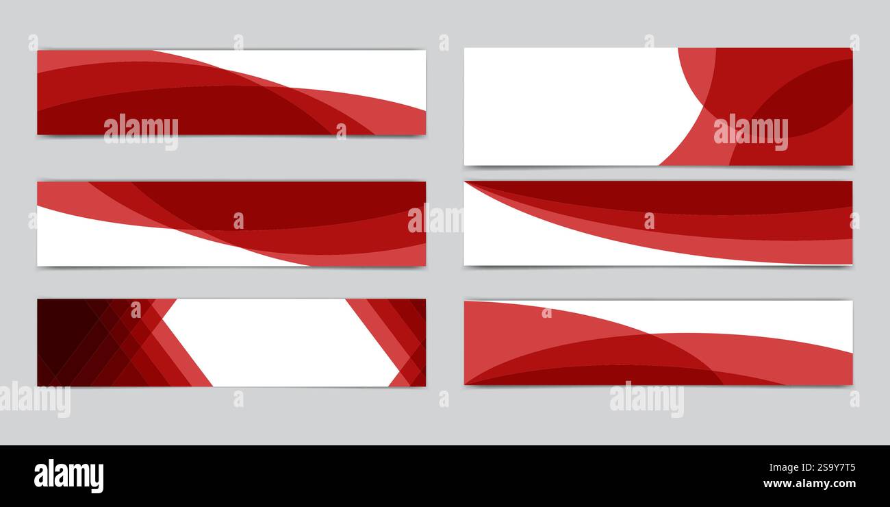 Divider Header for App, Banners or Posters. Set of Template Dividers ...