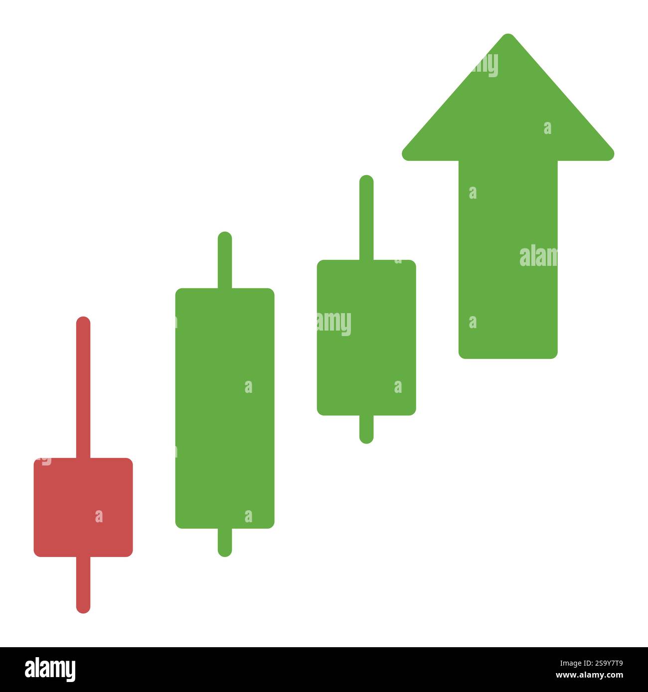 Uptrend Candlestick Chart vector Stock Advanced Investment Strategies ...