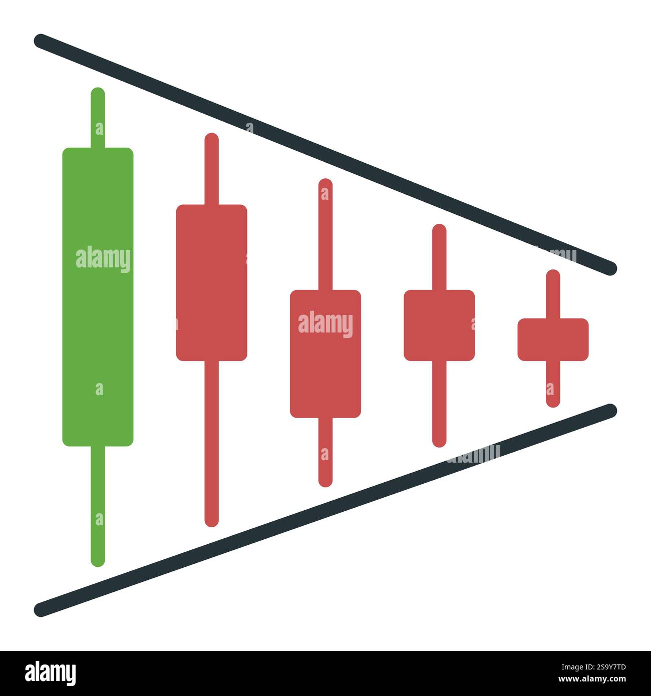 Technical Analysis Graphics vector Margin Trading concept icon or sign ...