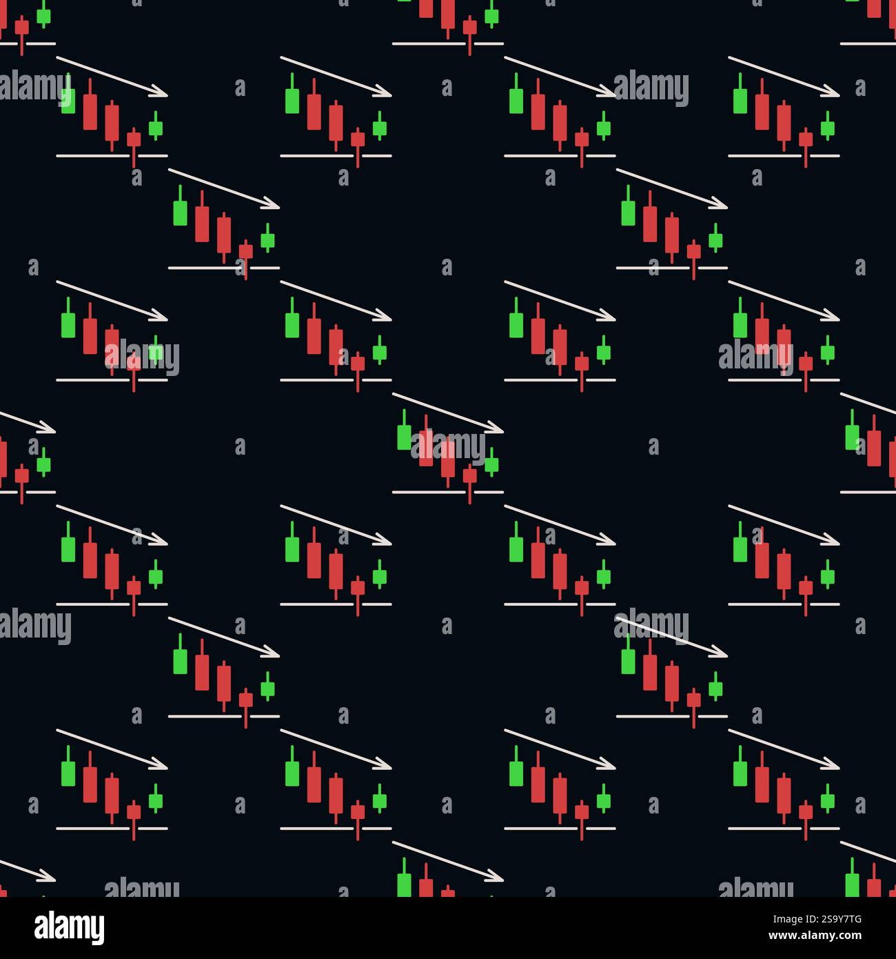 Market Data Analysis with Candlestick Chart vector concept colored ...