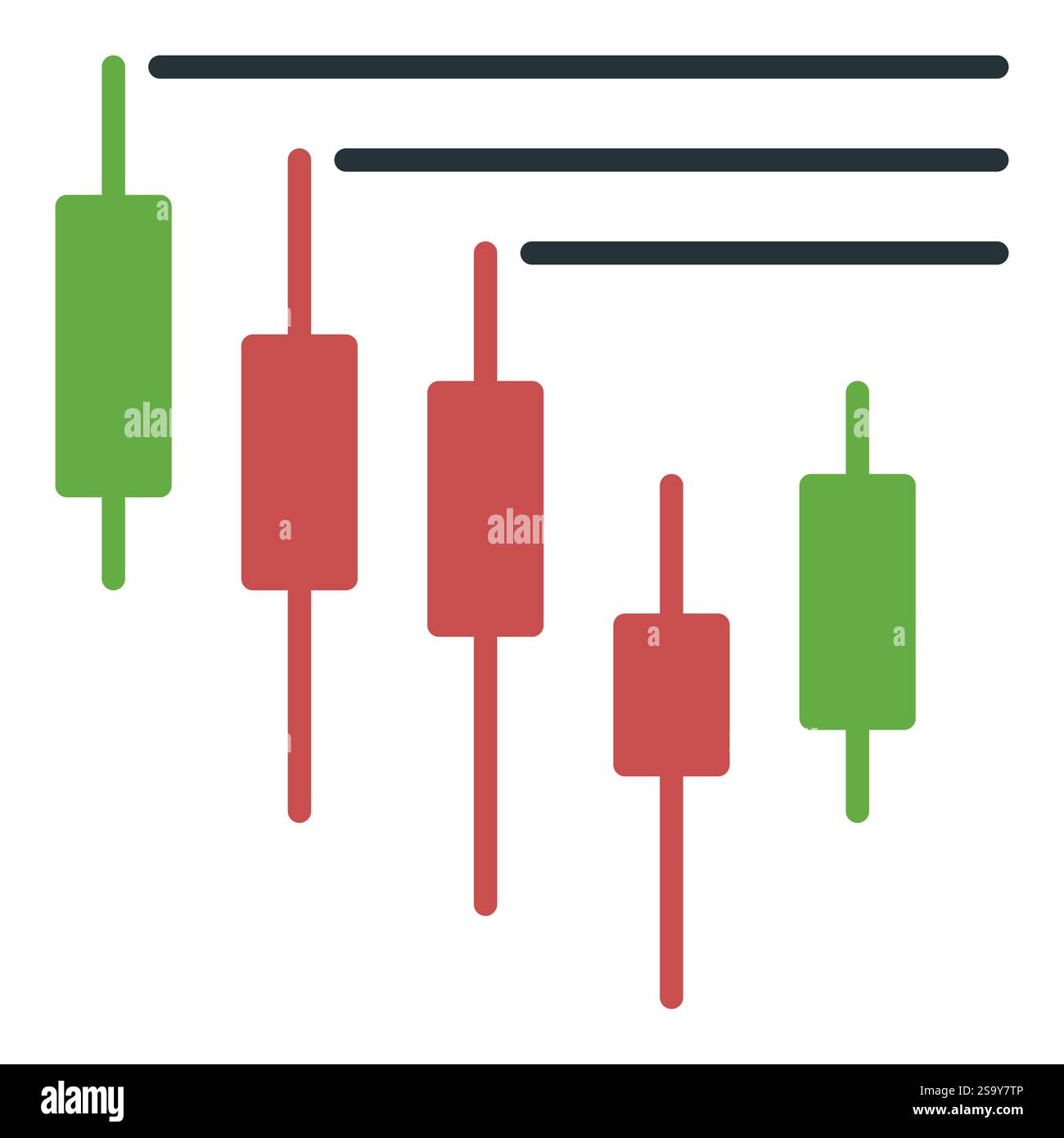 Range Breakout vector Candlestick Chart concept icon or symbol Stock ...