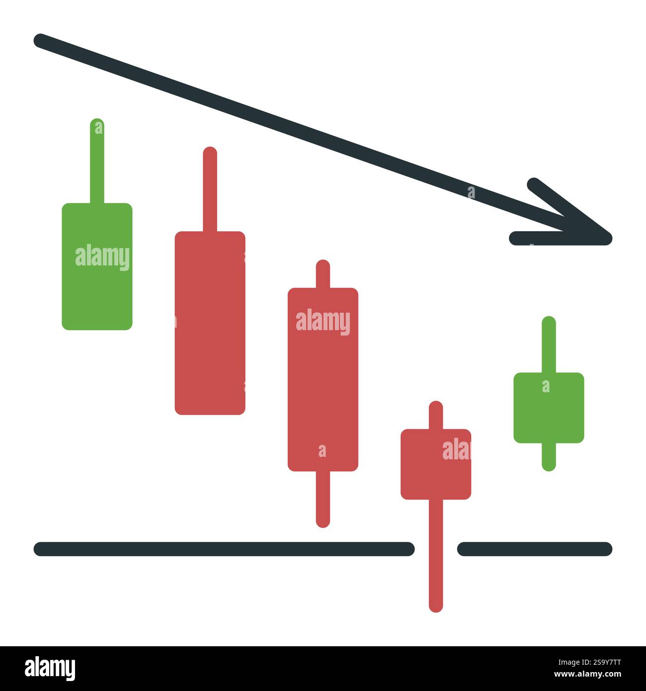 Real-Time Market Data Analysis with Candlestick Chart vector concept ...