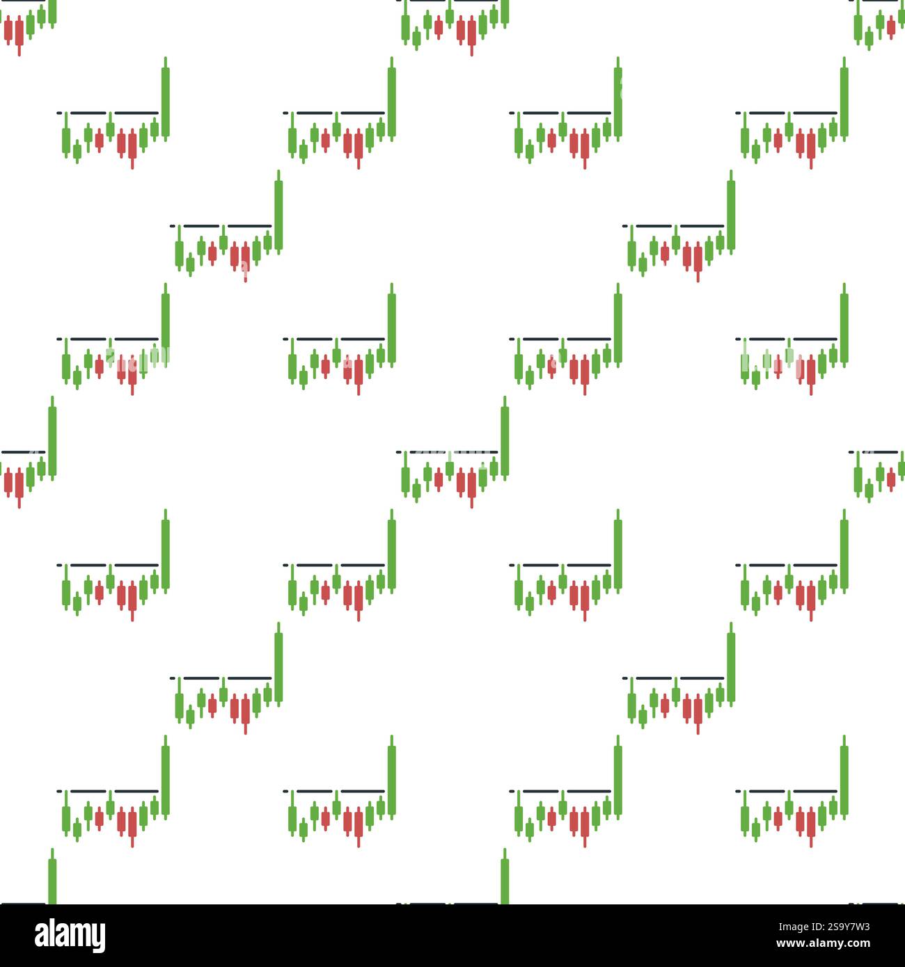 Range Breakout vector Candlestick Chart concept seamless pattern Stock ...