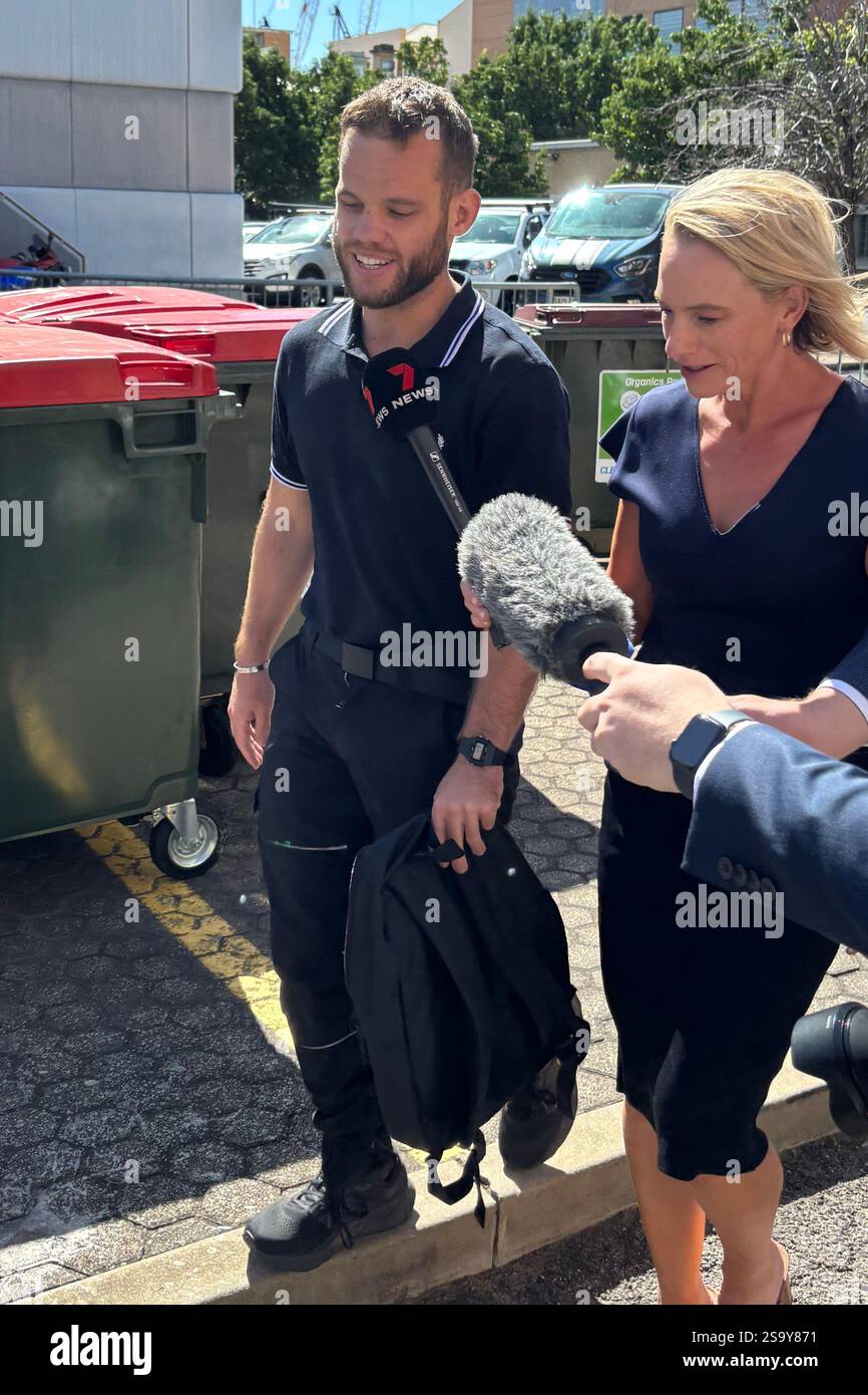 Adelaide, Australia. 28th Jan, 2025. James Allan Holliday leaves the ...