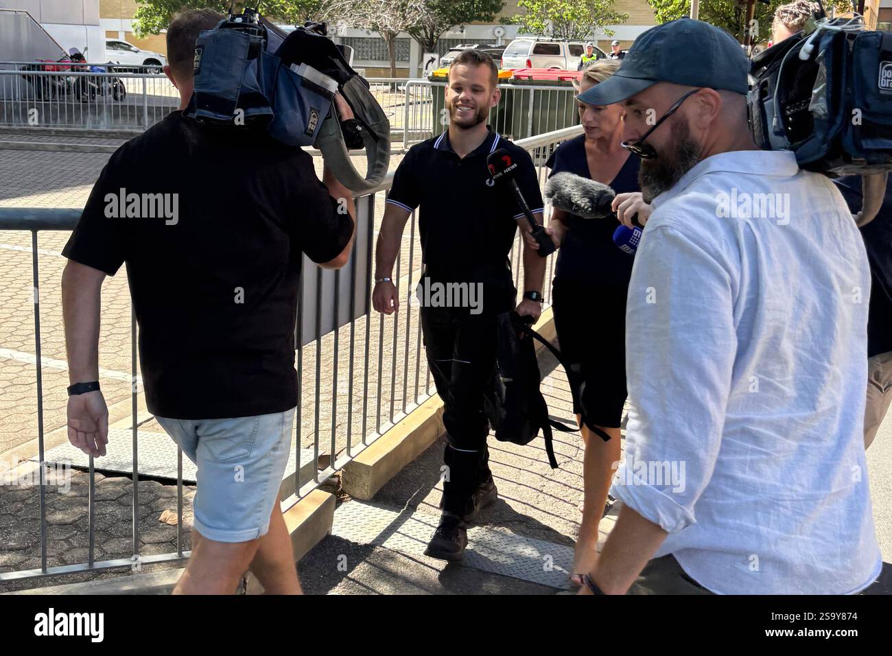 Adelaide, Australia. 28th Jan, 2025. James Allan Holliday leaves the ...