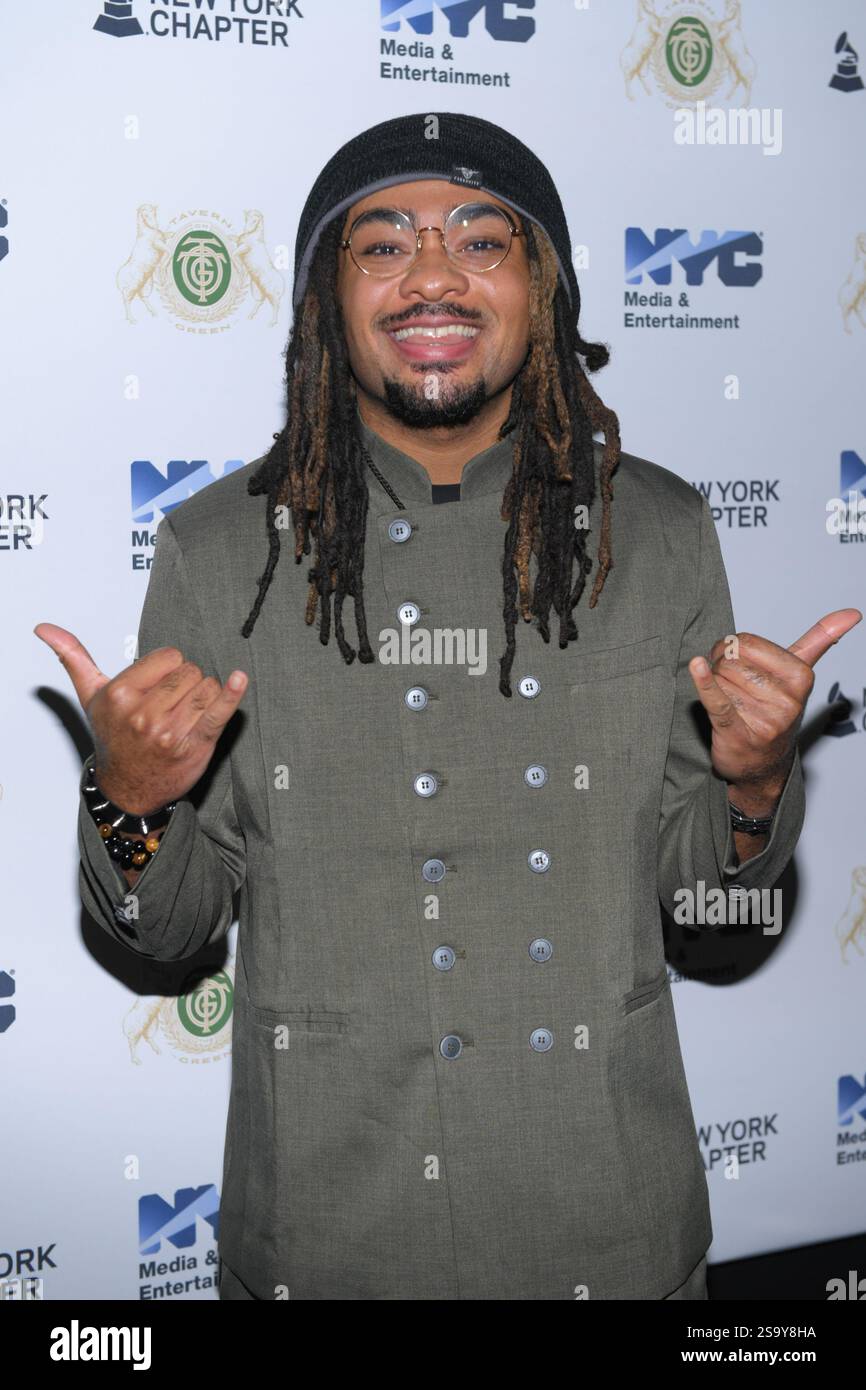 New York, USA. 27th Jan, 2025. Ricky Persaud Jr. attends GRAMMY NY ...