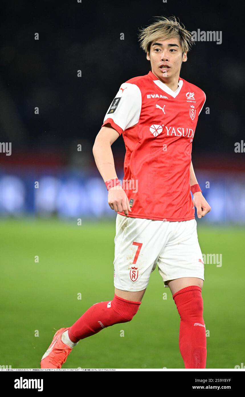 Junya Ito of Stade de Reims during French Ligue 1 soccer match between ...