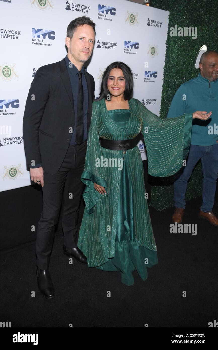New York, USA. 27th Jan, 2025. (L-R) Clay Ross and Falu attend GRAMMY ...