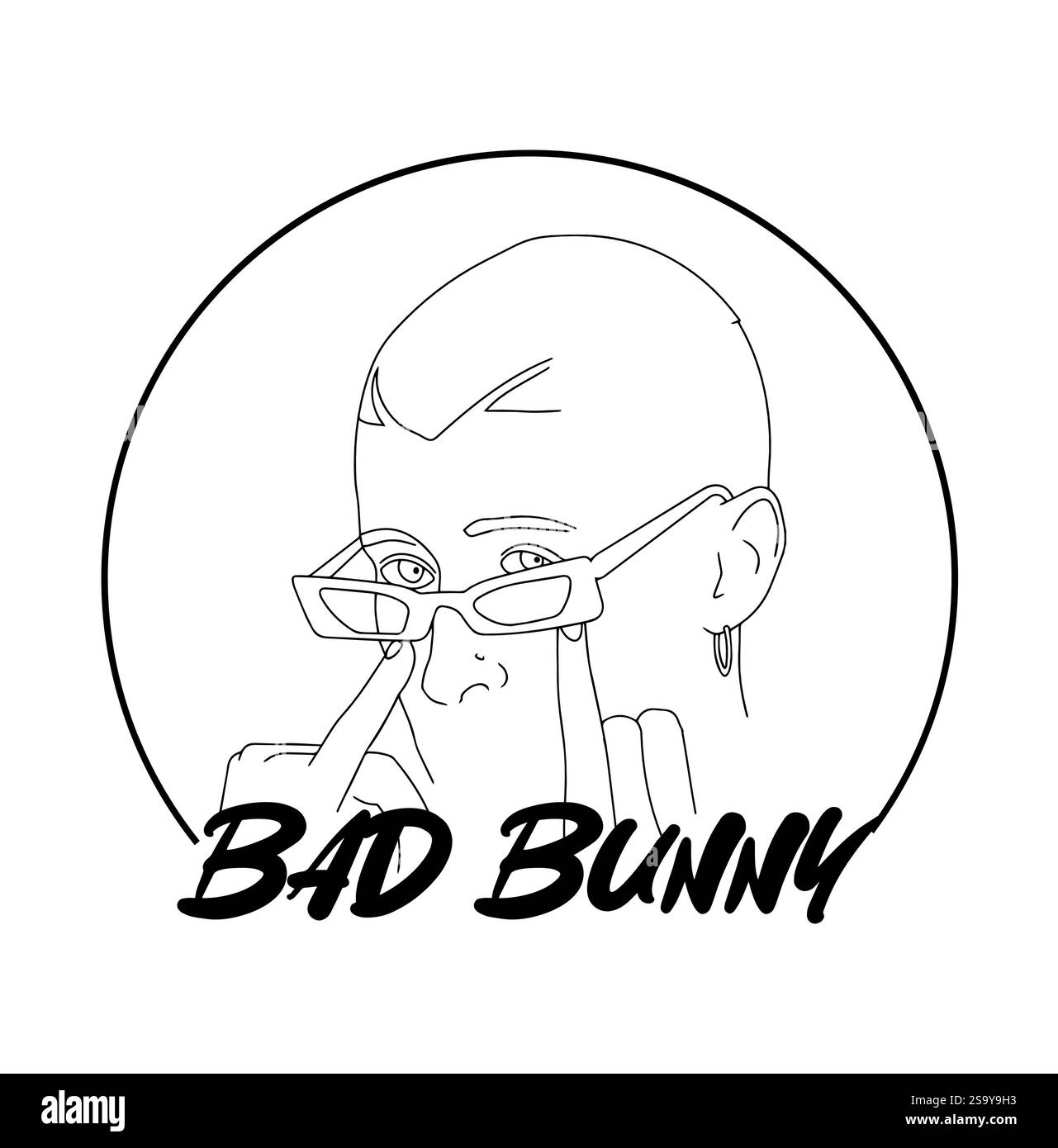 Bad bunny design Black and White Stock Photos & Images - Alamy